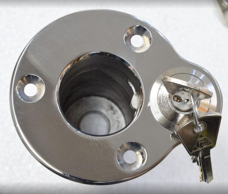 Deck Socket Premium with keylock — Calibra Marine Equipment Ltd